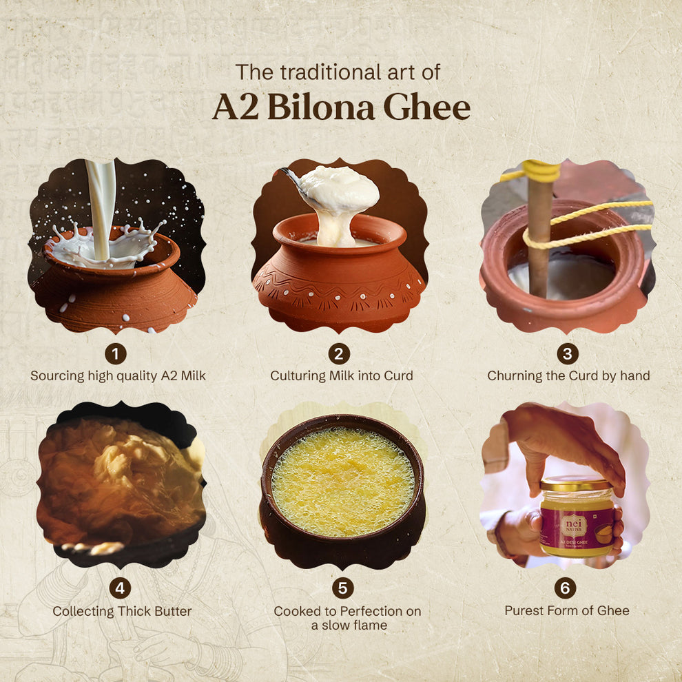 Buy the Best A2 Desi Bilona Cow Ghee Online from Nei Native